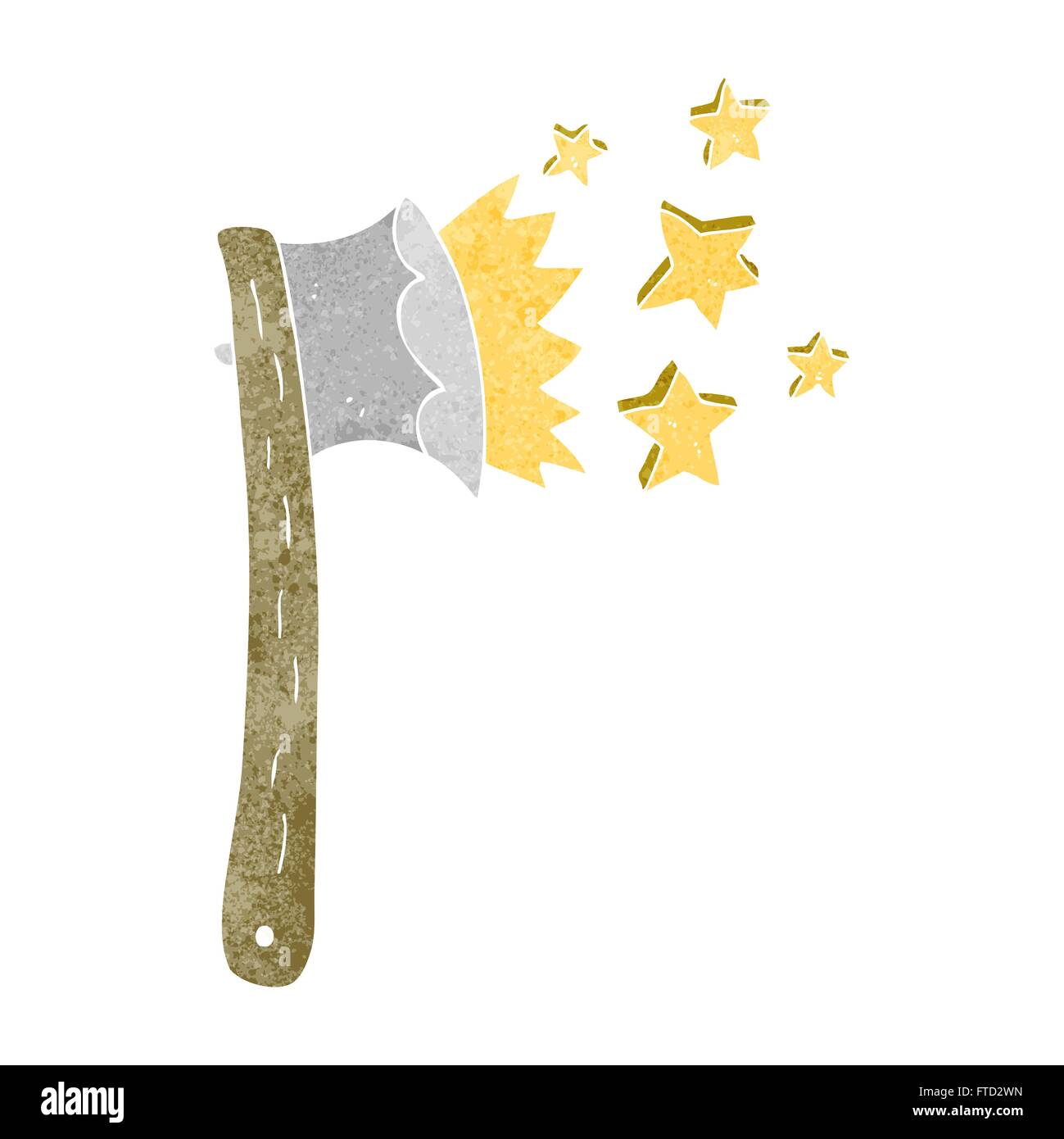 freehand retro cartoon sharp axe Stock Vector Image & Art - Alamy