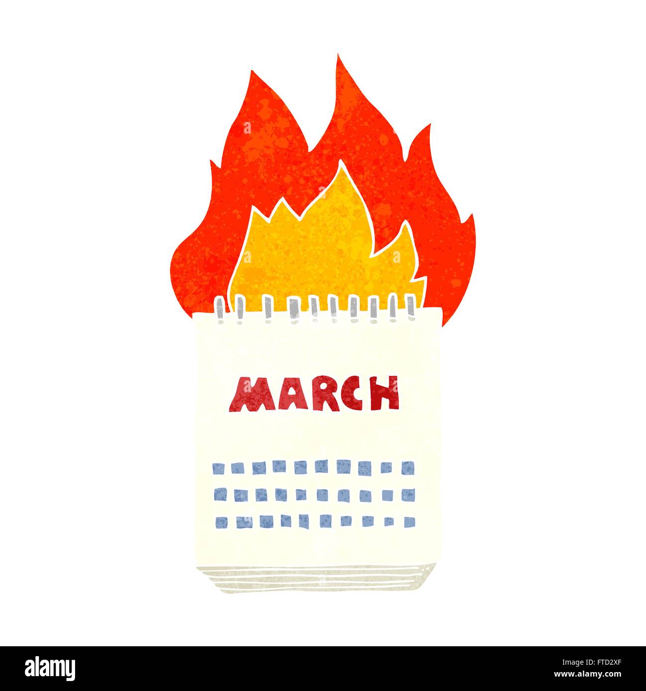 Freehand drawn cartoon march calendar hi-res stock photography and ...