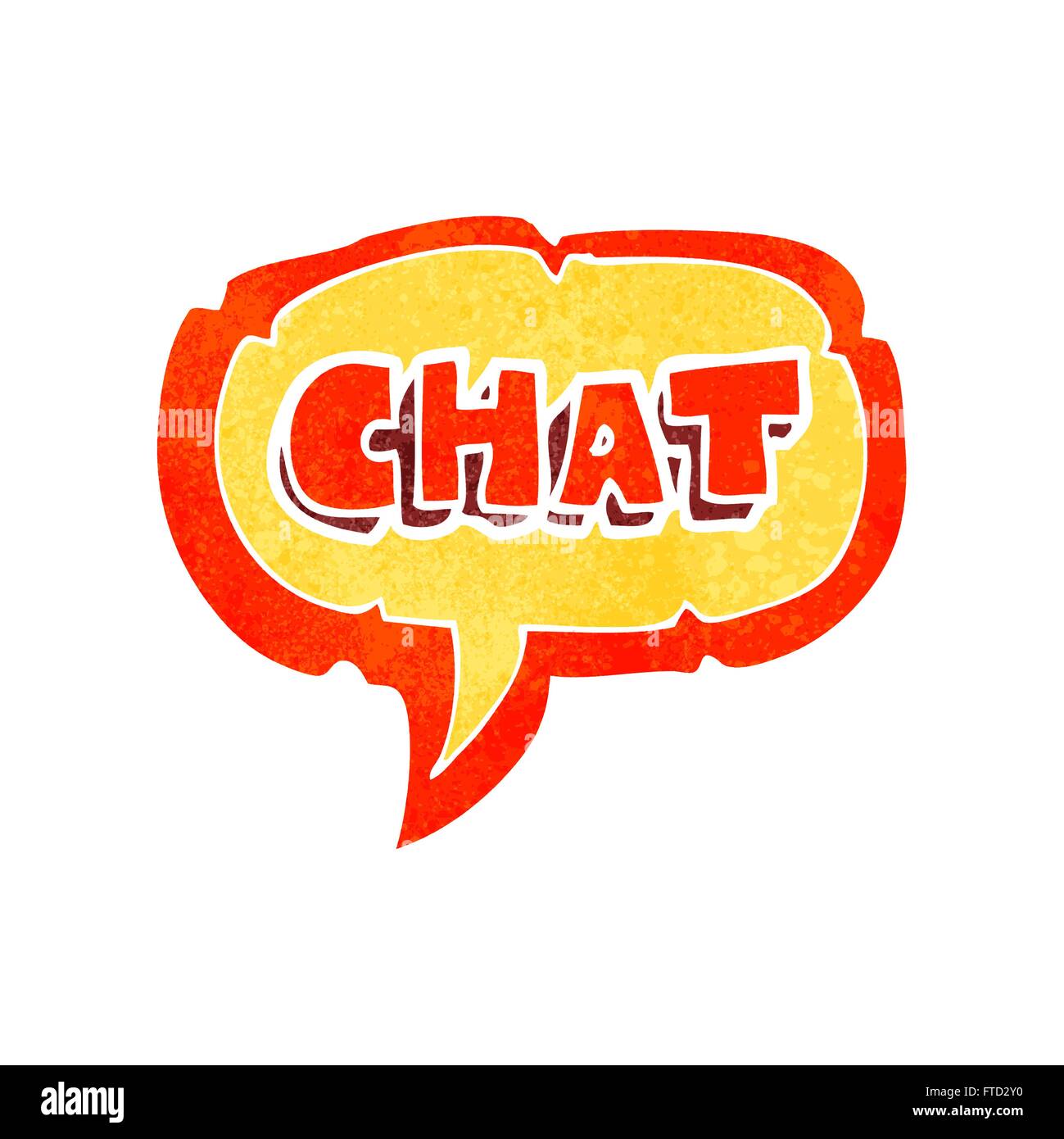 freehand retro cartoon chat symbol Stock Vector Image & Art - Alamy