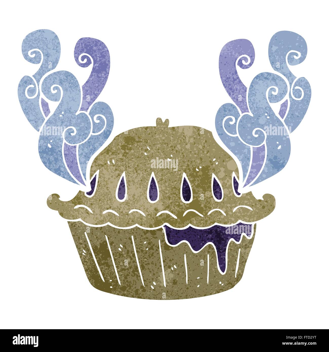 freehand retro cartoon pie Stock Vector Image & Art - Alamy
