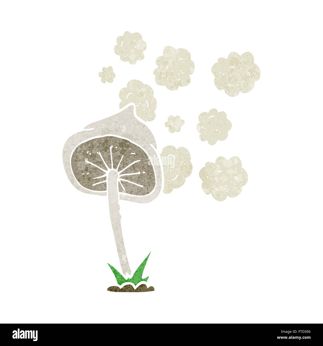 freehand retro cartoon mushroom Stock Vector Image & Art - Alamy