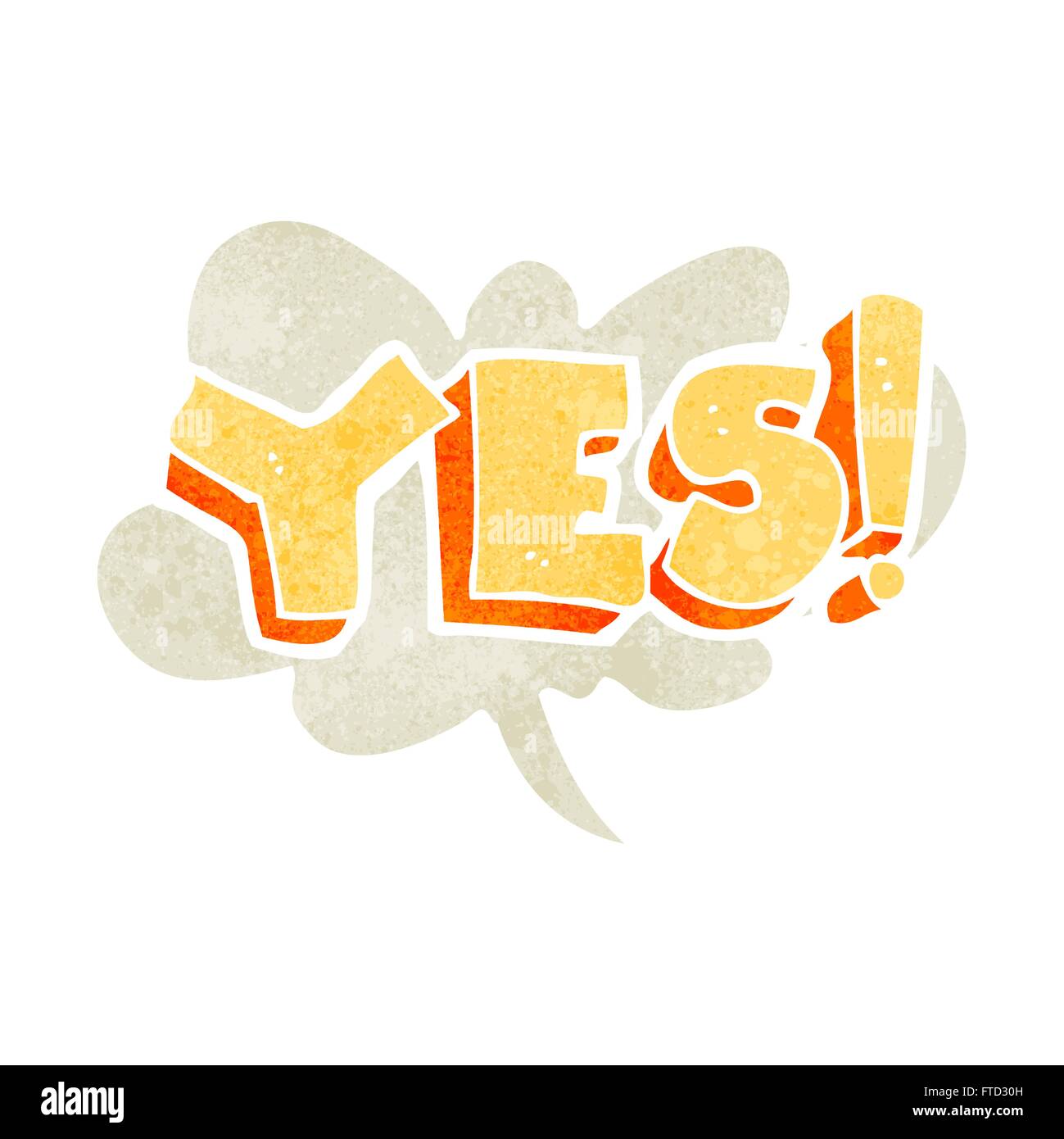 Freehand drawn cartoon yes design hi-res stock photography and images ...