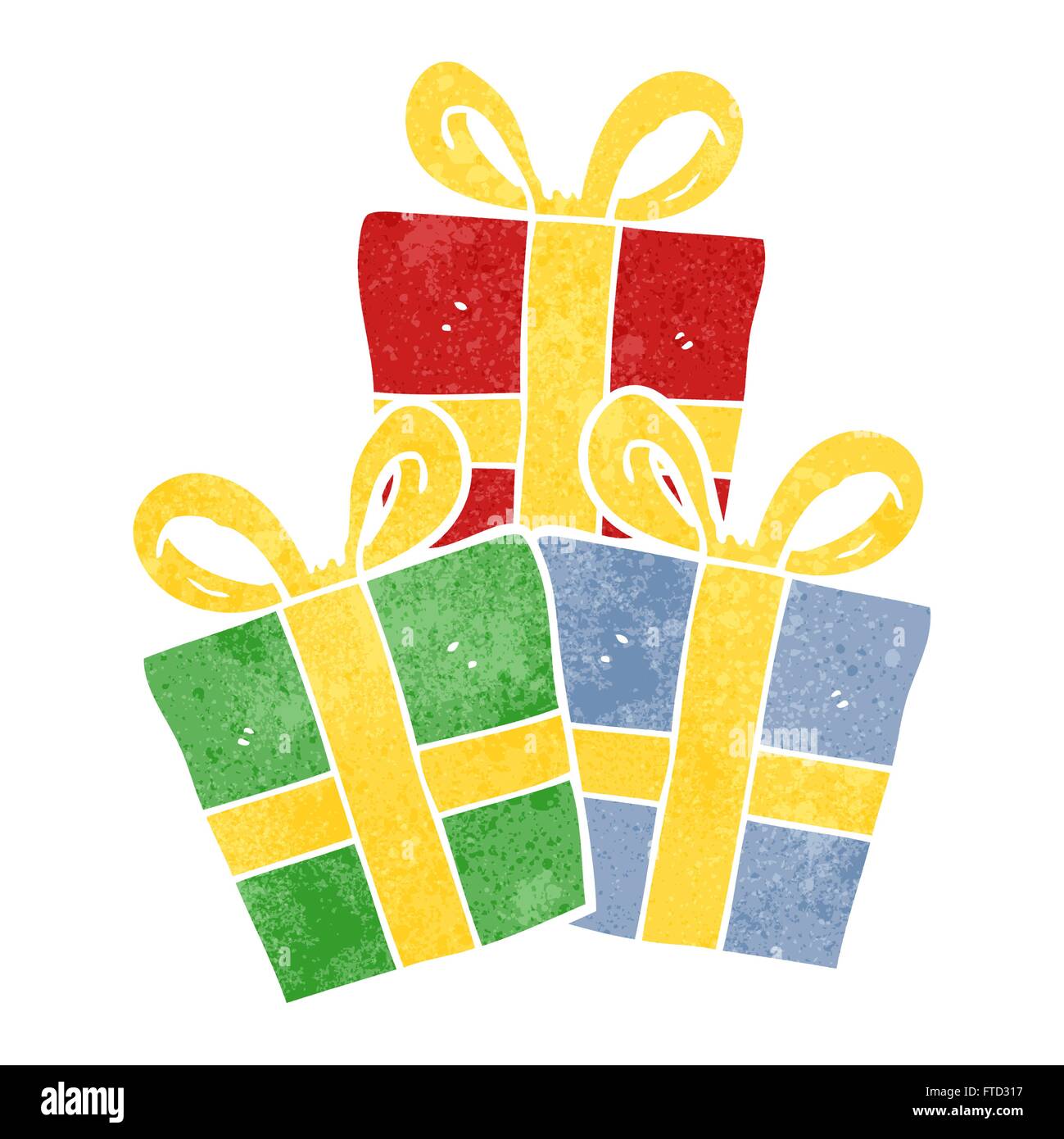 Wrapped christmas presents drawing Stock Vector Images - Alamy