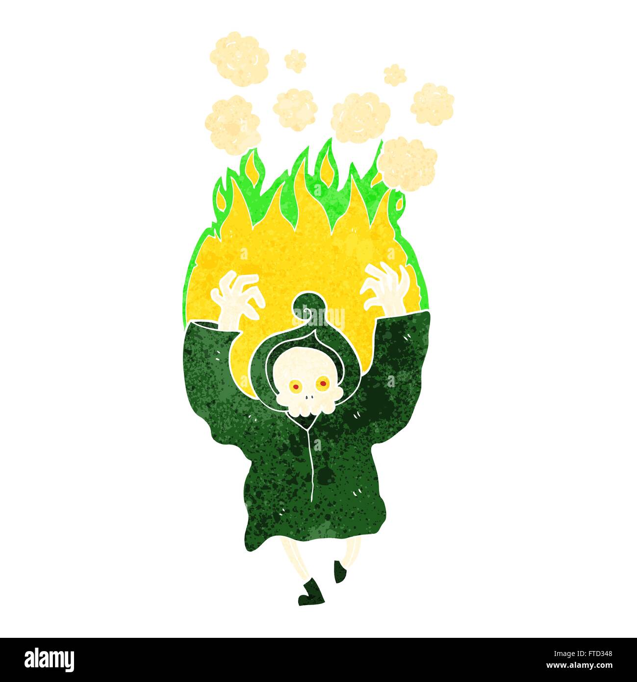 Cartoon flaming skeleton Cut Out Stock Images & Pictures - Alamy