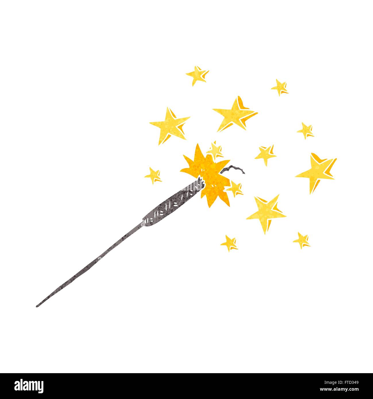 freehand retro cartoon sparkler Stock Vector Image & Art - Alamy