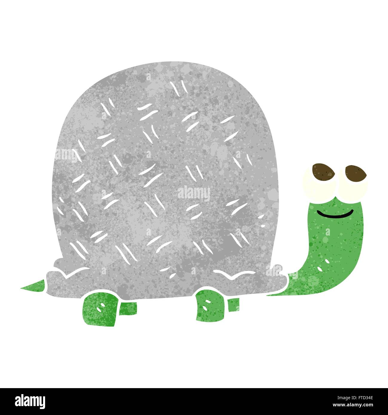 freehand retro cartoon tortoise Stock Vector Image & Art - Alamy
