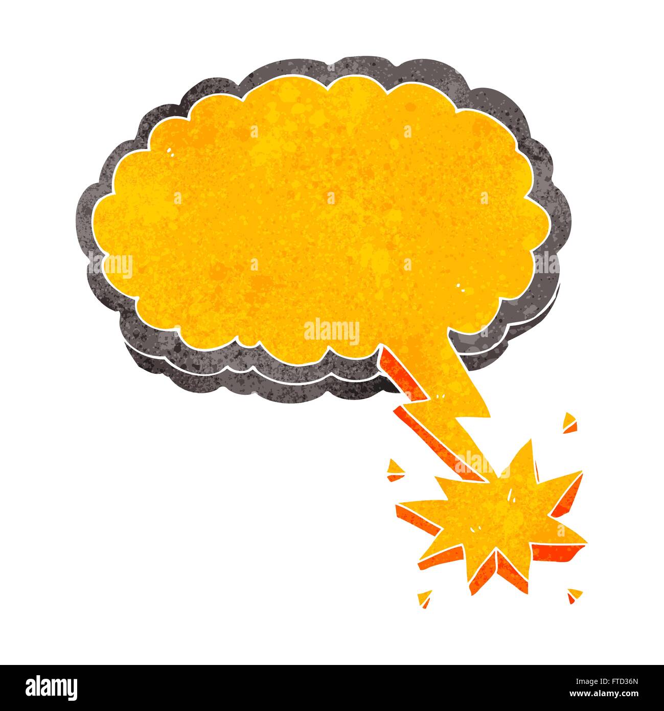 freehand retro cartoon lighting strike symbol Stock Vector Image & Art ...
