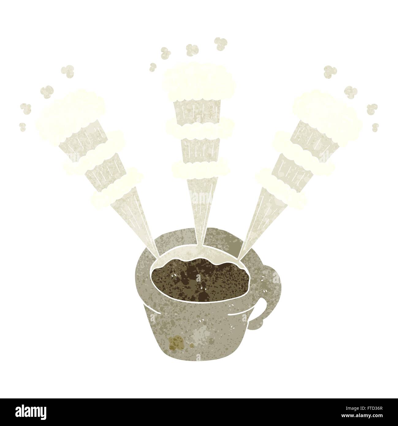 freehand retro cartoon hot coffee mug Stock Vector Image & Art - Alamy