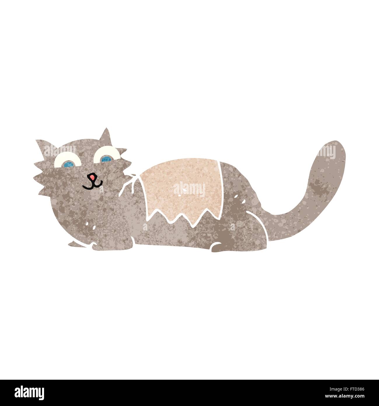 freehand drawn retro cartoon cat Stock Vector Image & Art - Alamy