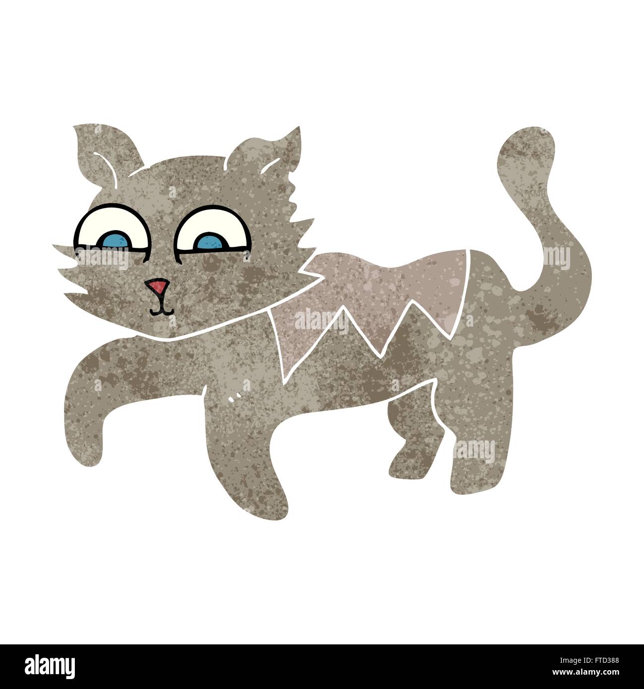 freehand drawn retro cartoon cat Stock Vector Image & Art - Alamy