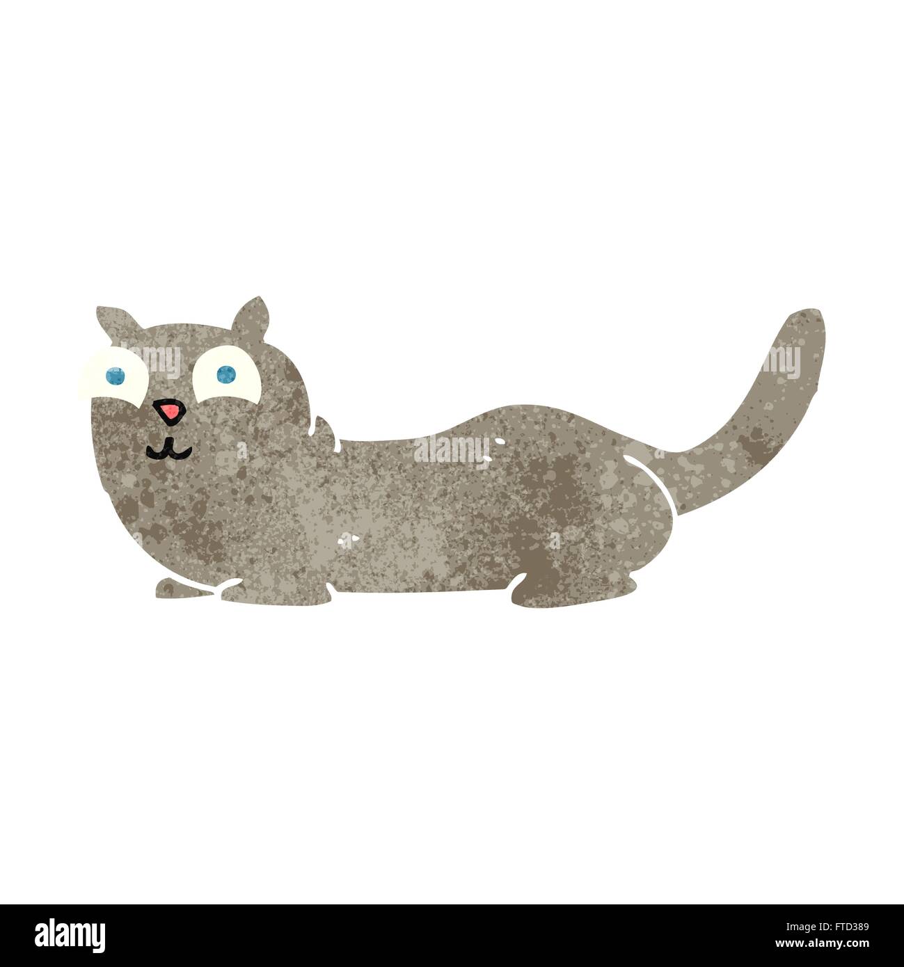 freehand drawn retro cartoon cat Stock Vector Image & Art - Alamy