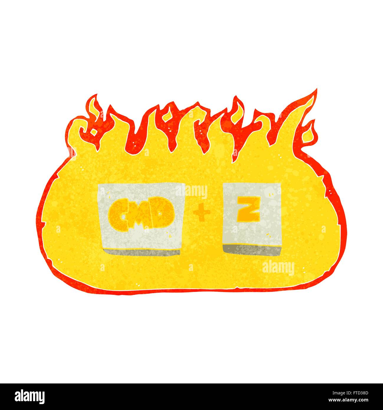 freehand drawn retro cartoon command Z function Stock Vector Image ...