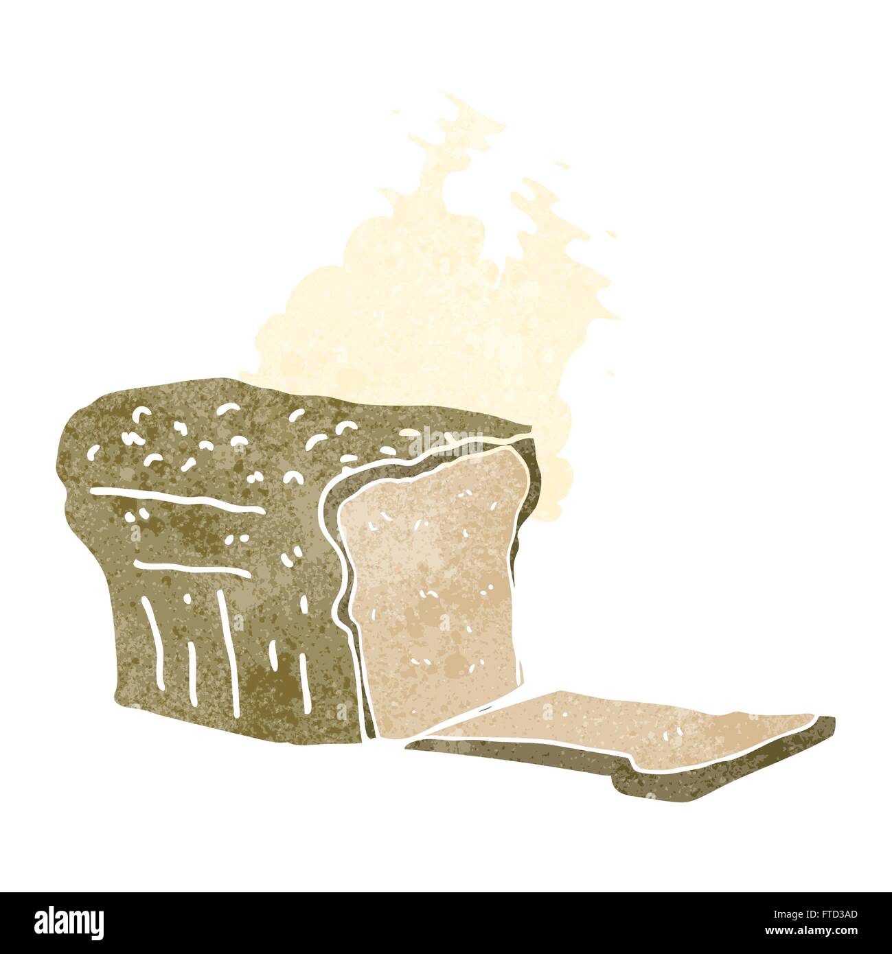 freehand drawn retro cartoon fresh baked bread Stock Vector Image & Art ...