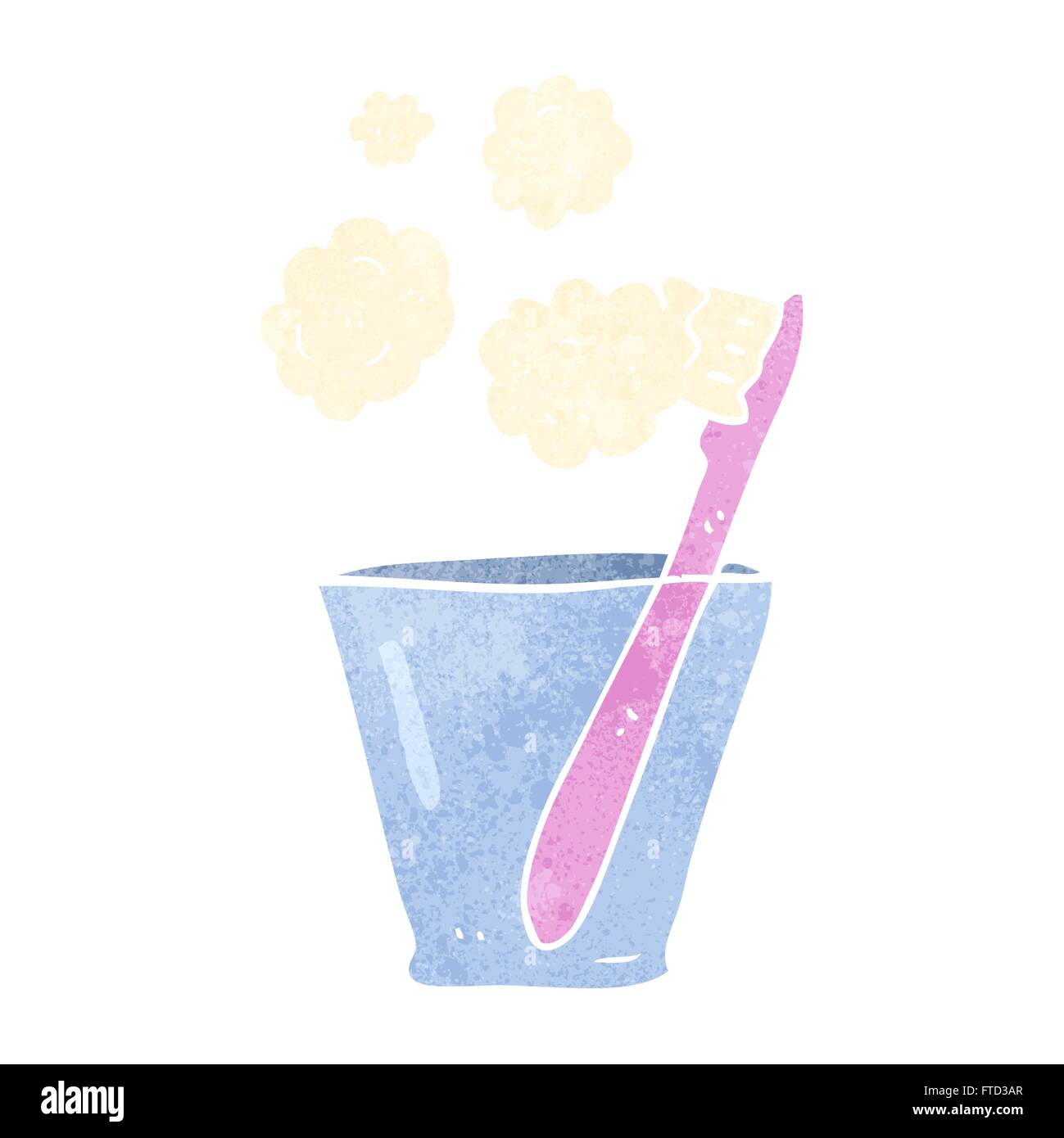 Freehand drawn retro cartoon toothbrush Stock Vector Images - Alamy
