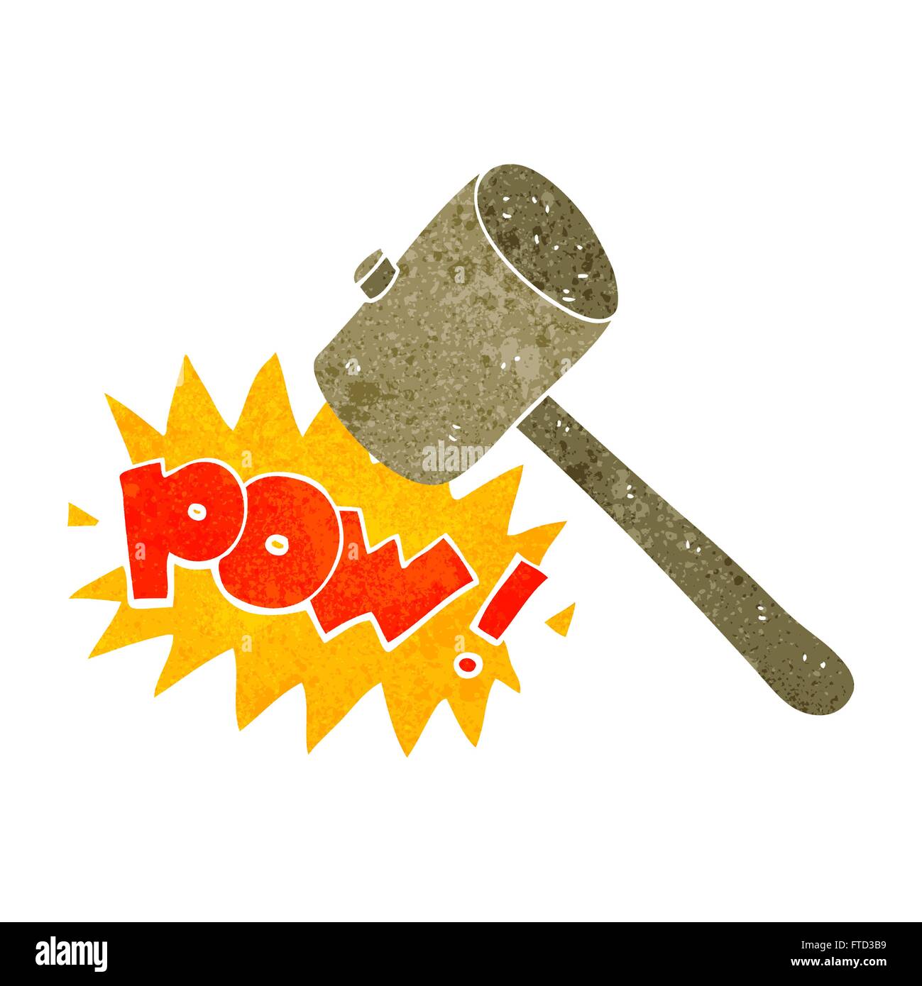 freehand drawn retro cartoon wooden mallet Stock Vector Image & Art - Alamy