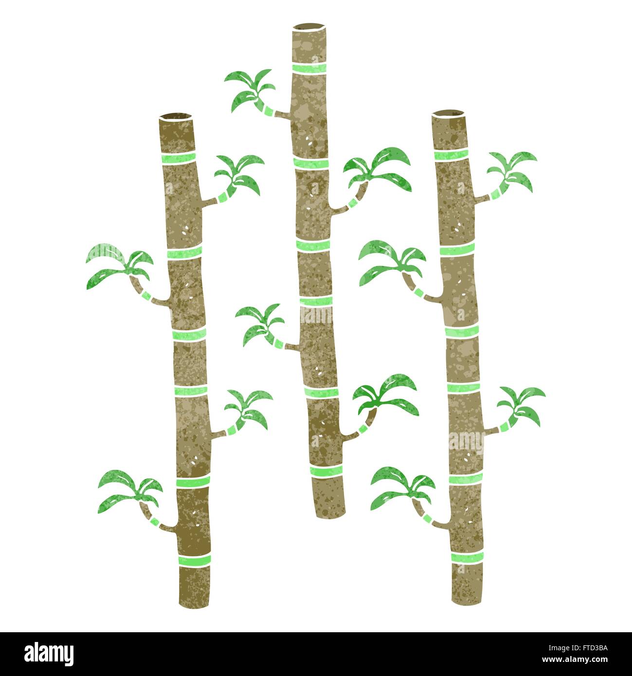 freehand drawn retro cartoon bamboo Stock Vector Image & Art - Alamy