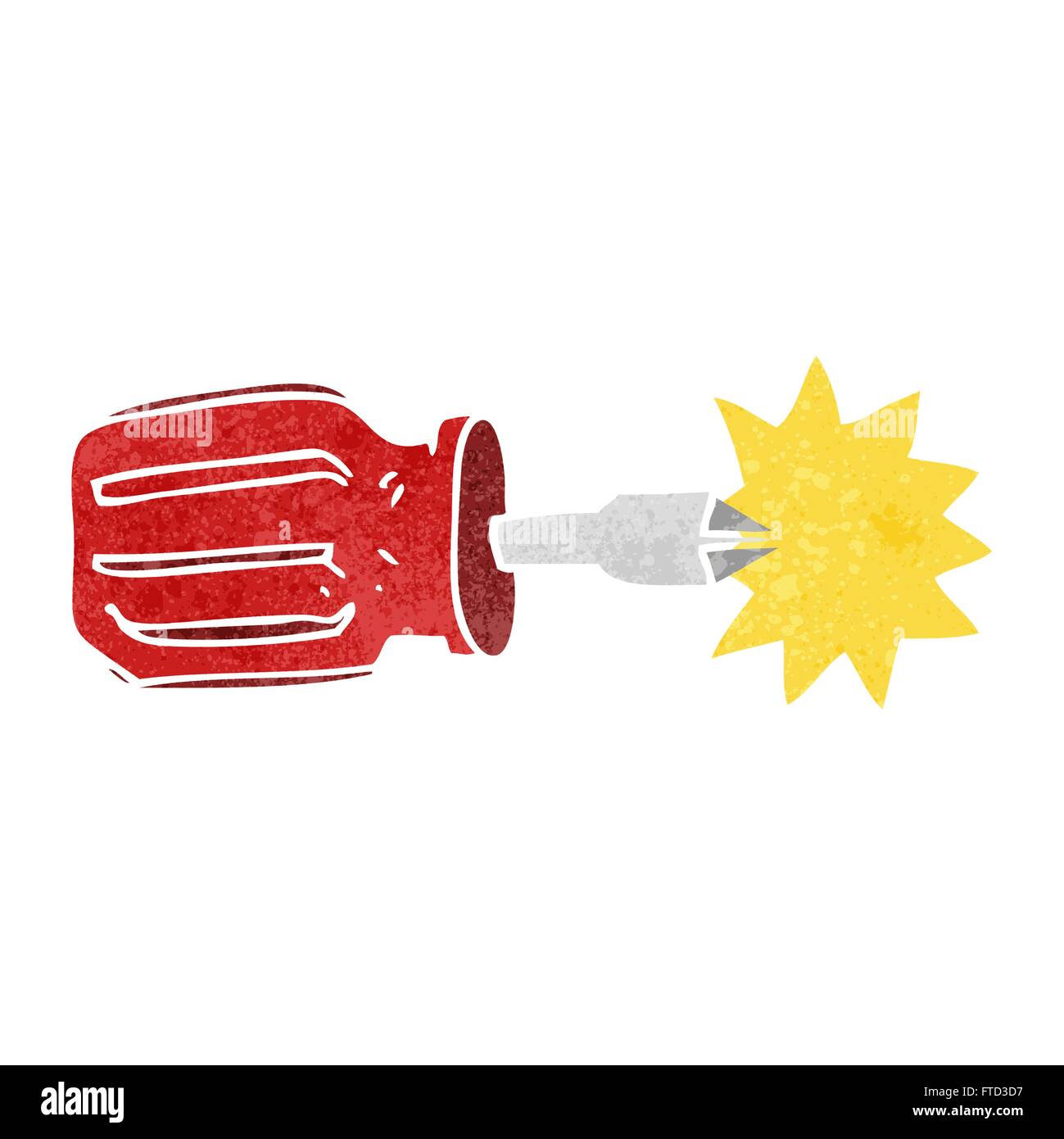 freehand drawn retro cartoon screwdriver Stock Vector Image & Art - Alamy