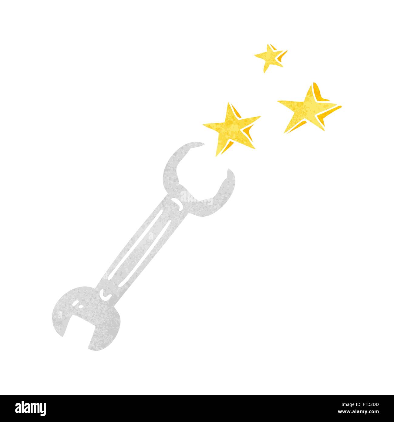 freehand drawn retro cartoon spanner Stock Vector Image & Art - Alamy