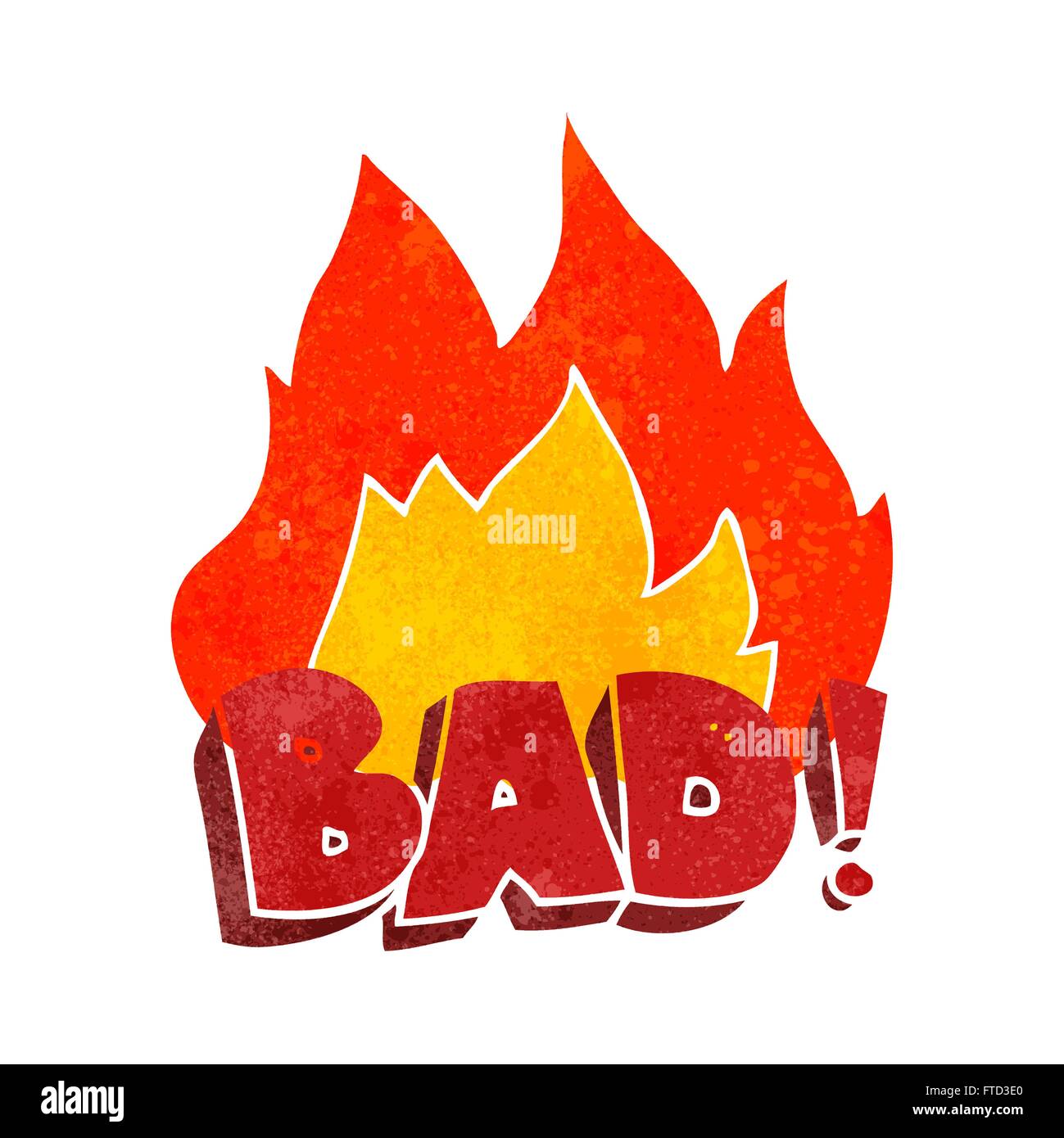 freehand drawn retro cartoon Bad symbol Stock Vector Image & Art - Alamy