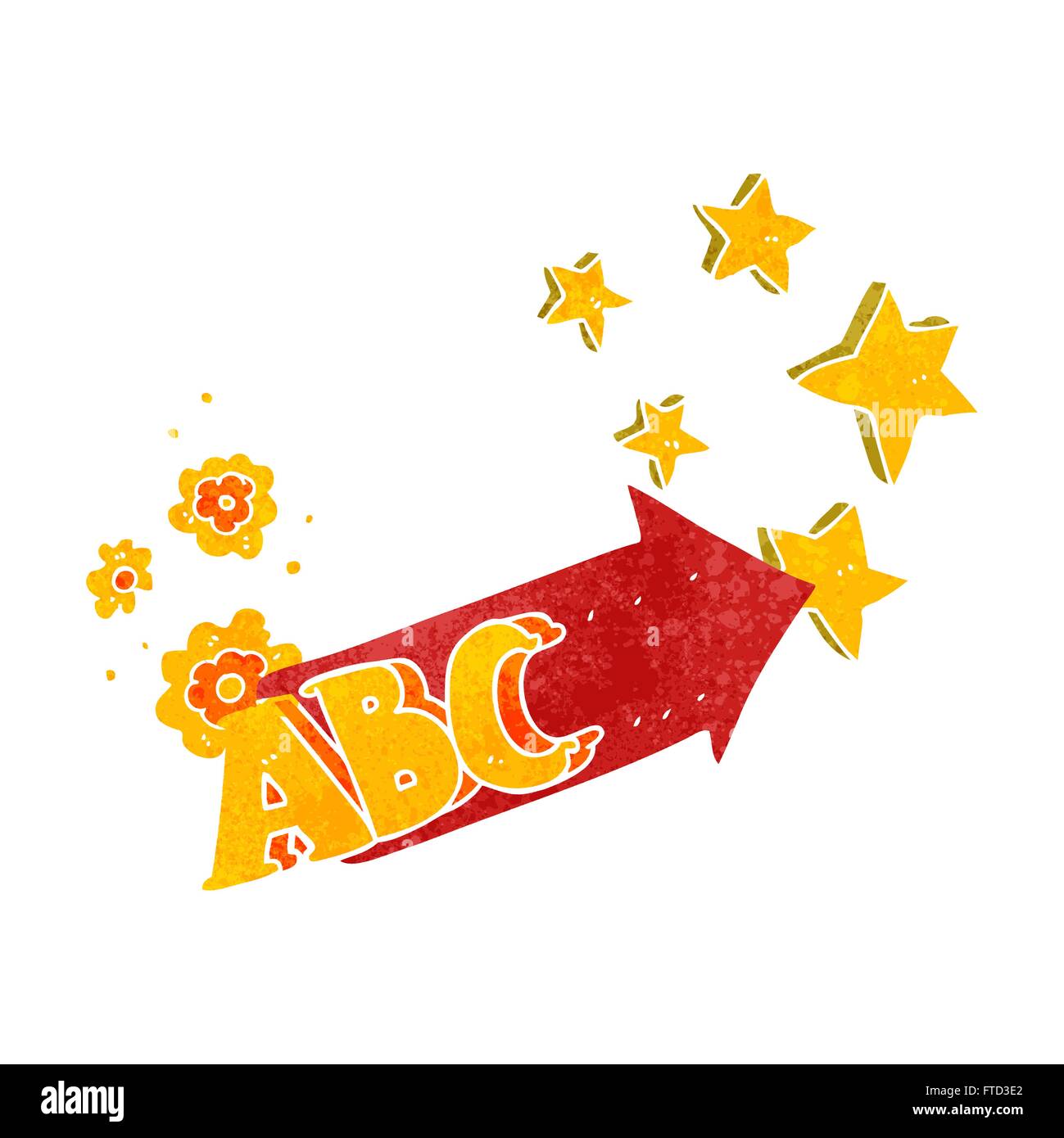freehand drawn retro cartoon ABC symbol Stock Vector Image & Art - Alamy