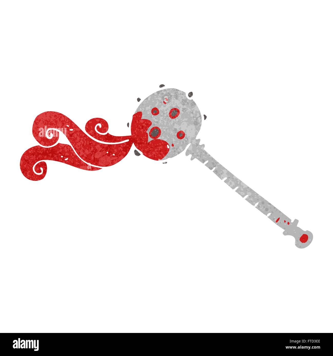 freehand drawn retro cartoon medieval mace Stock Vector Image & Art - Alamy