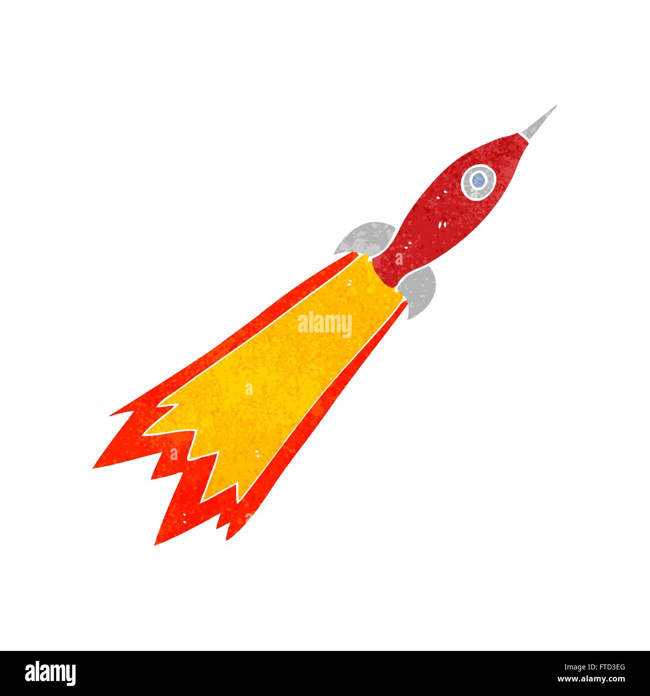 Retro Cartoon Rocket