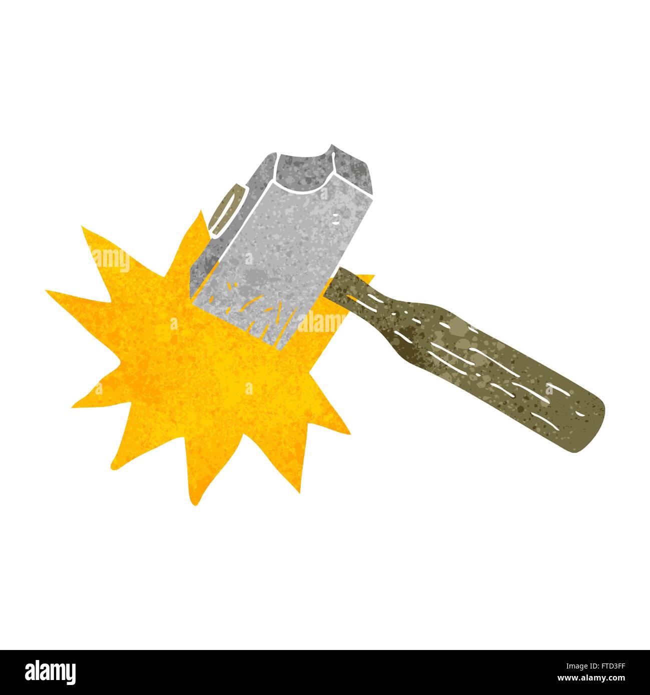 freehand drawn retro cartoon mallet Stock Vector Image & Art - Alamy