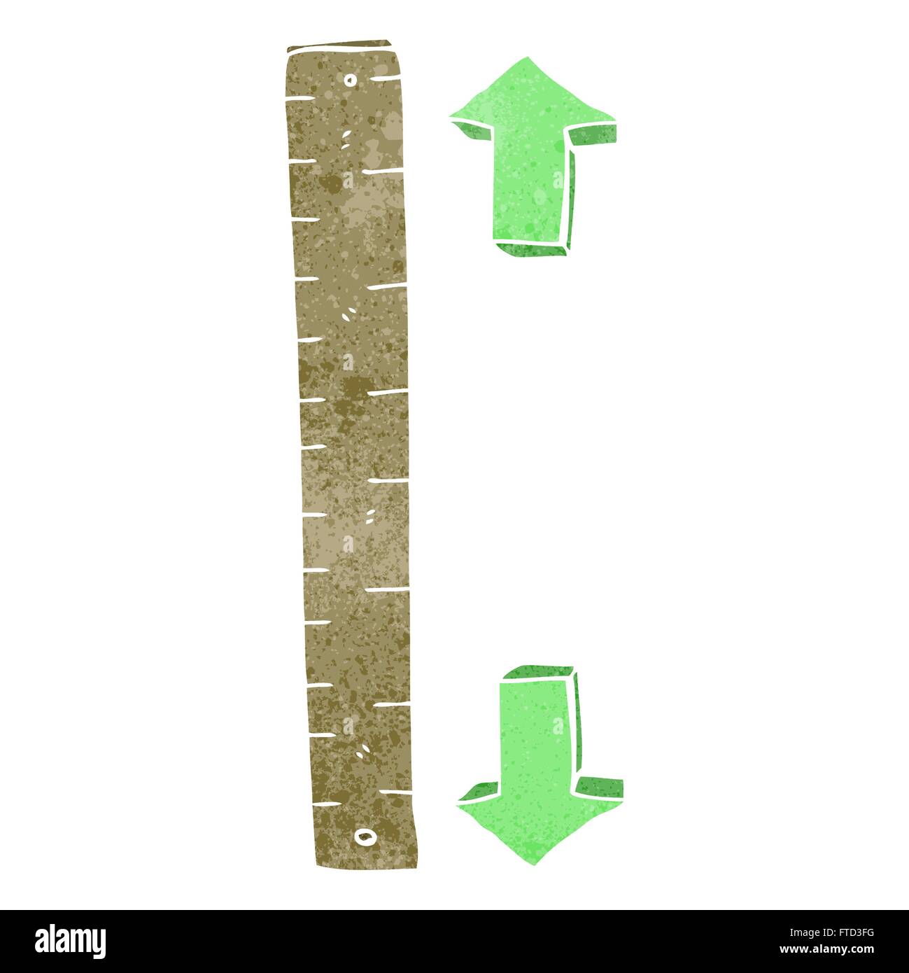 freehand drawn retro cartoon wooden ruler Stock Vector Image & Art - Alamy