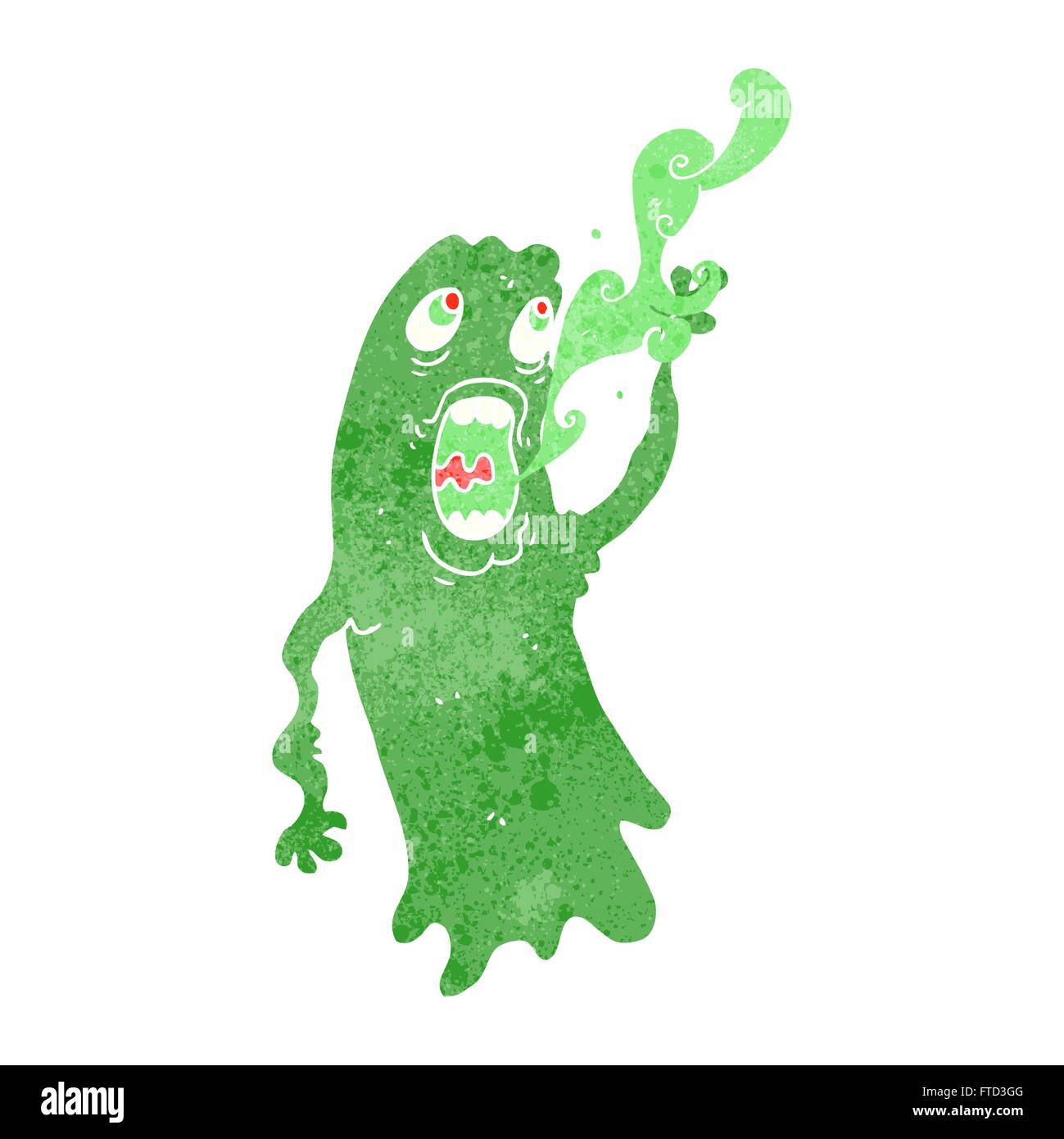 freehand drawn retro cartoon ghost Stock Vector Image & Art - Alamy