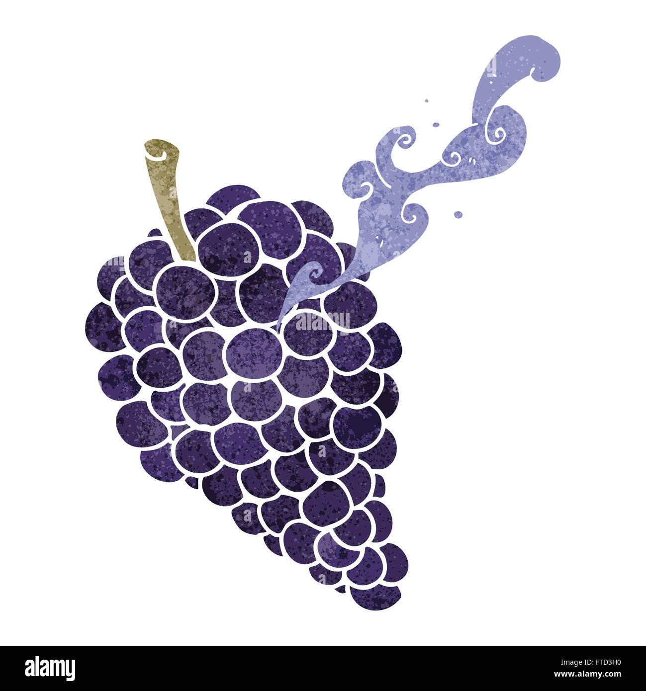 freehand drawn retro cartoon grapes Stock Vector Image & Art - Alamy
