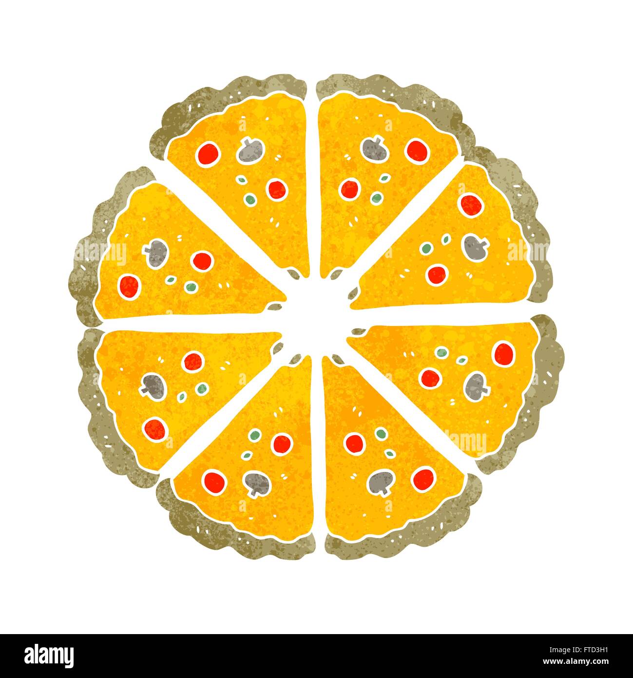 freehand drawn retro cartoon pizza Stock Vector Image & Art - Alamy