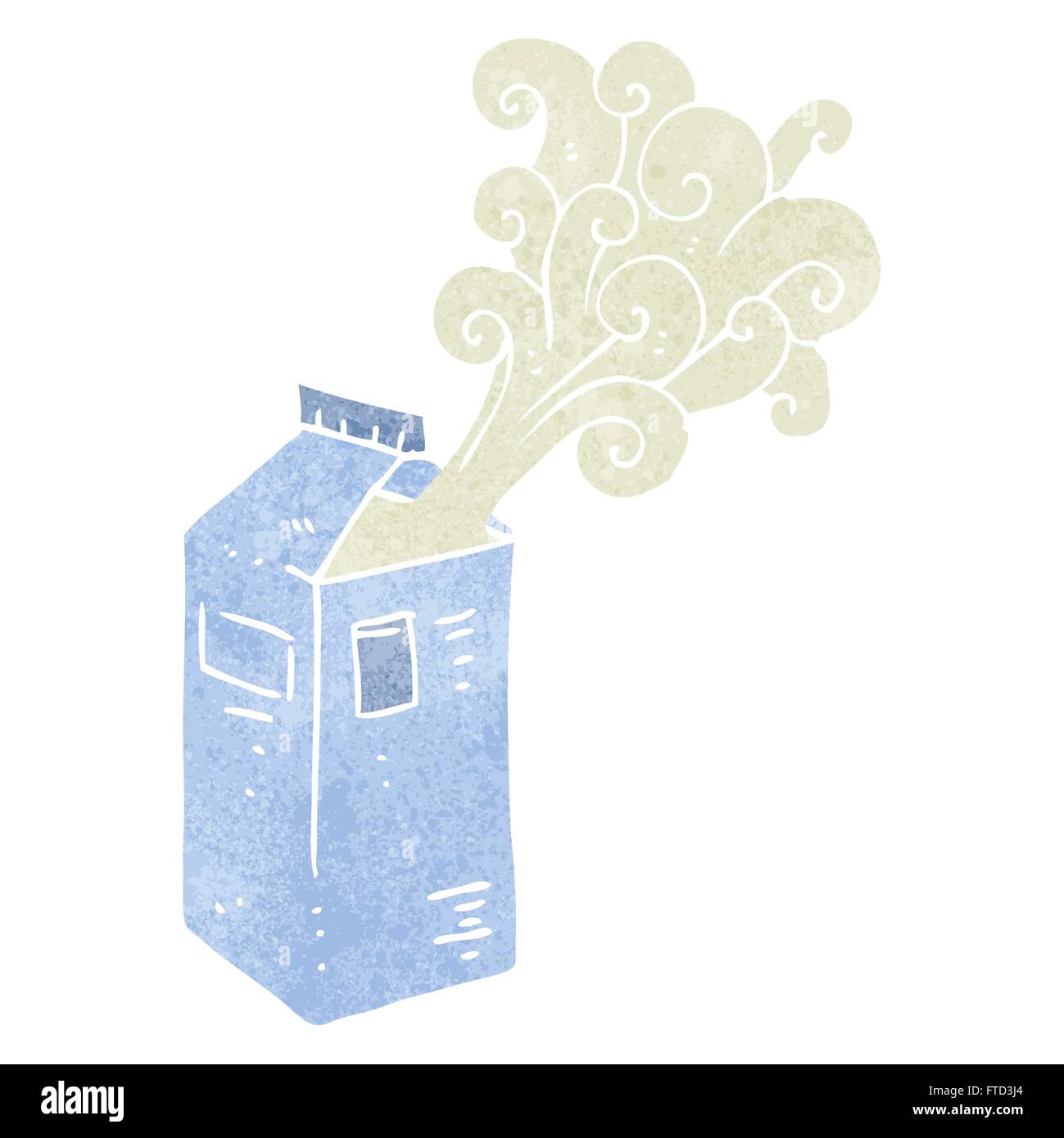 freehand drawn retro cartoon milk carton exploding Stock Vector Image ...