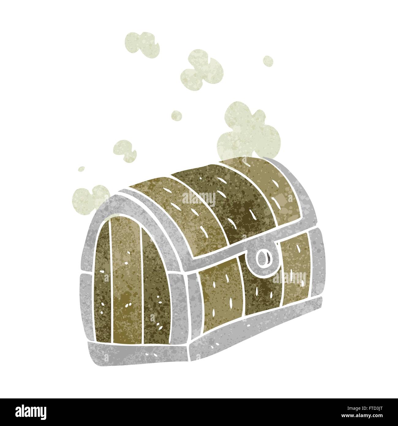 freehand drawn retro cartoon treasure chest Stock Vector Image & Art ...