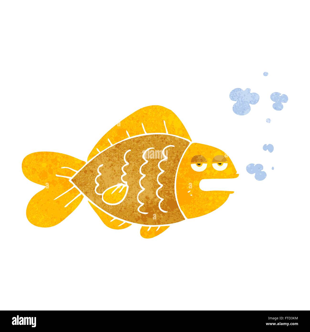 freehand drawn retro cartoon funny fish Stock Vector Image & Art - Alamy