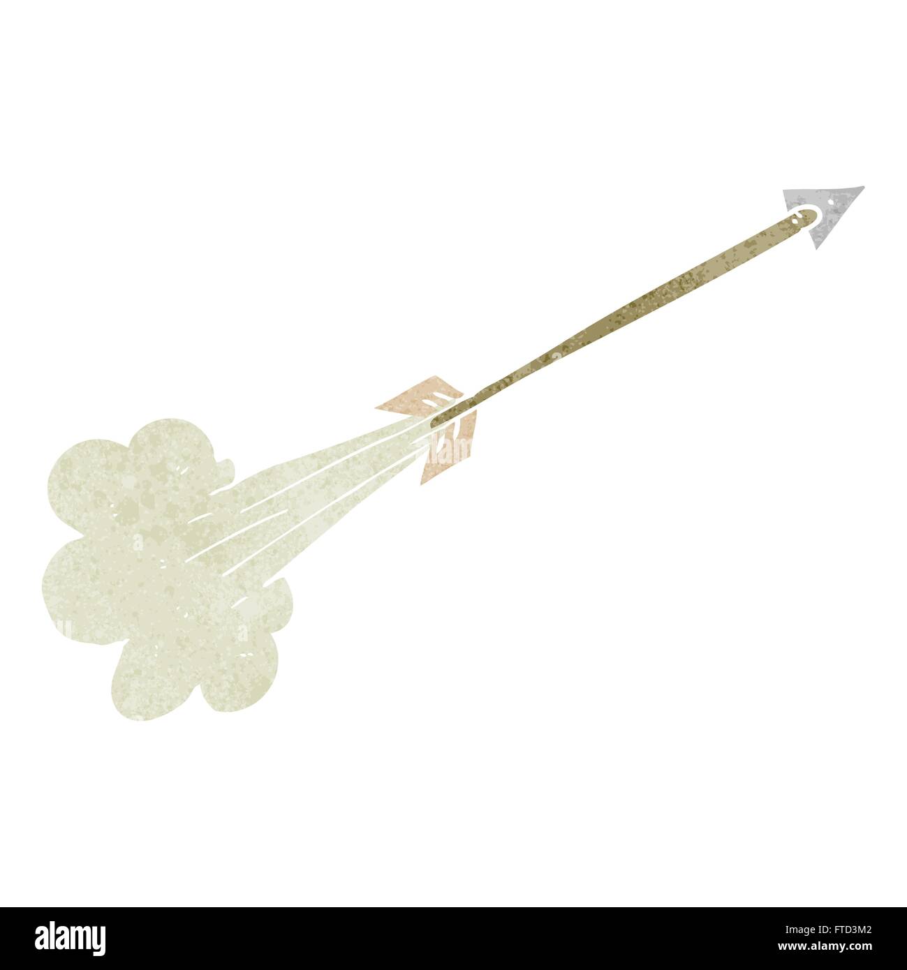 freehand drawn retro cartoon flying arrow Stock Vector Image & Art - Alamy