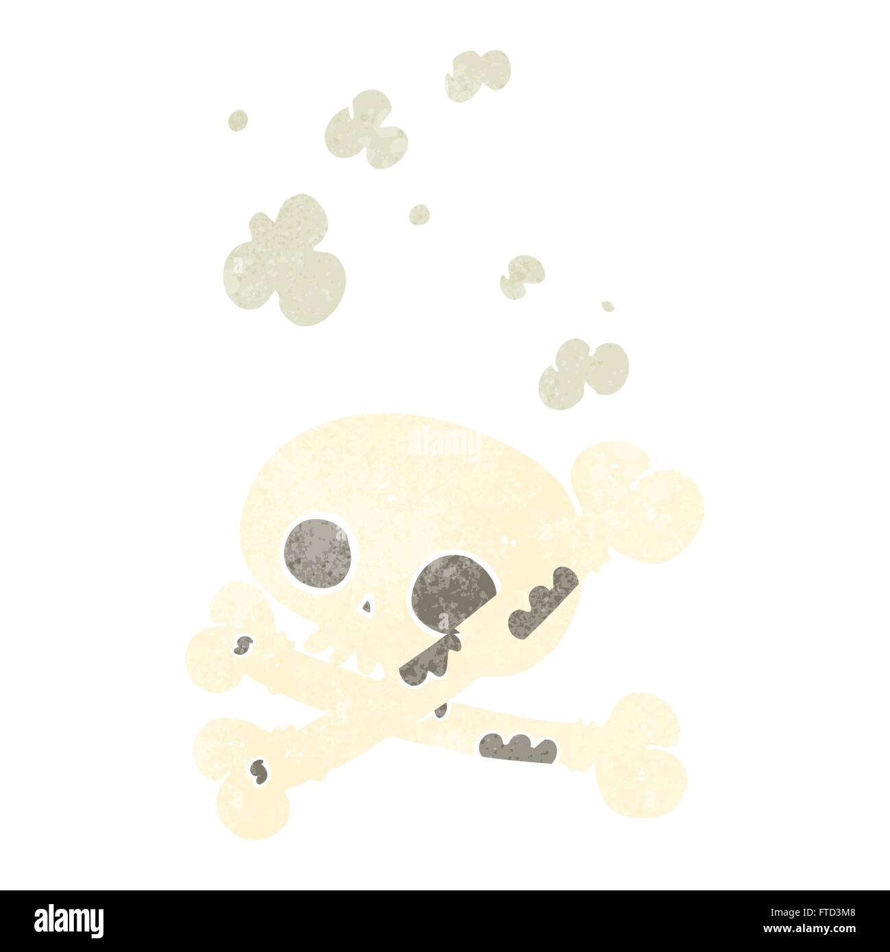 freehand drawn retro cartoon old pile of bones Stock Vector Image & Art ...