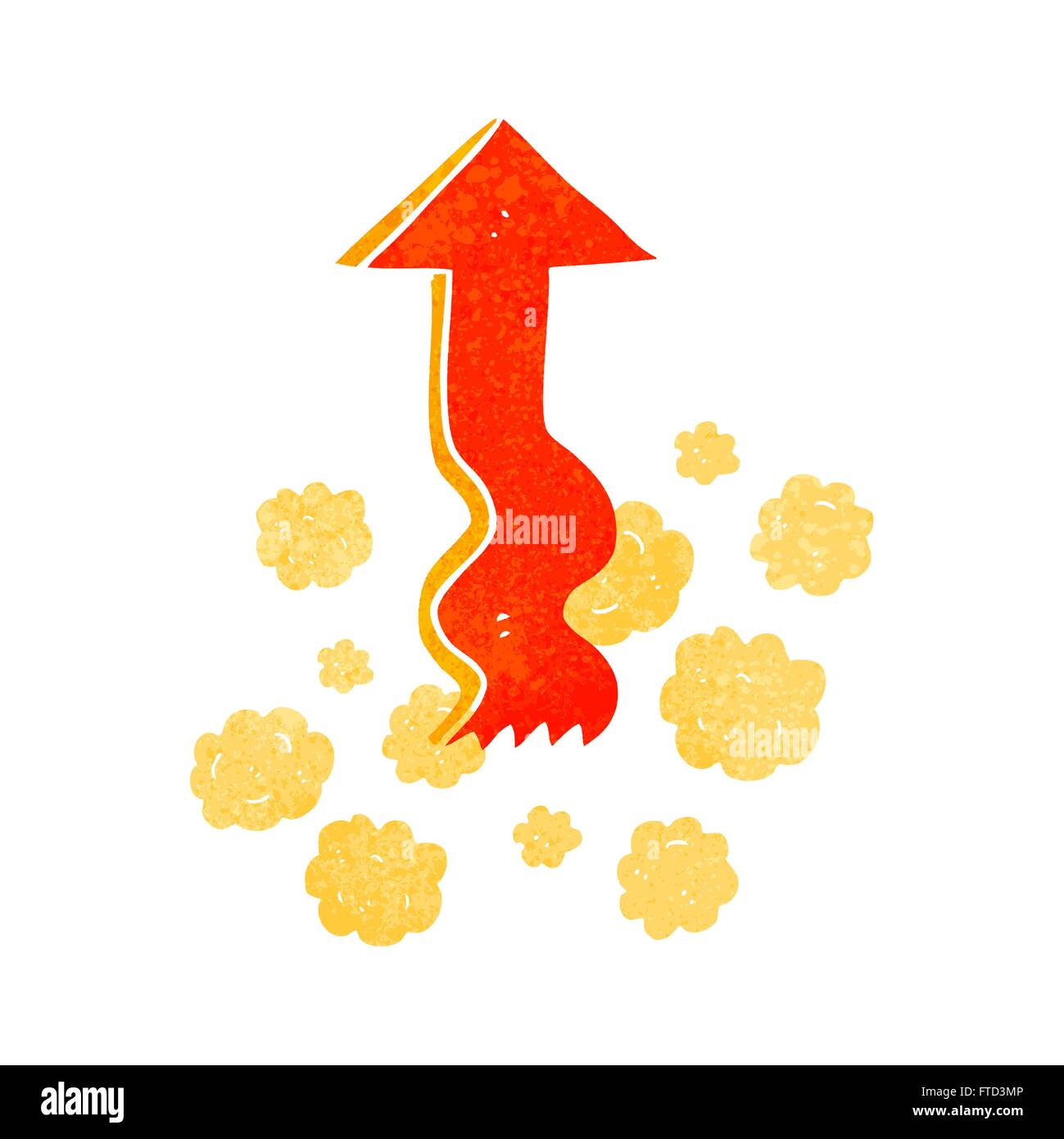 freehand drawn retro cartoon pointing arrow Stock Vector Image & Art ...