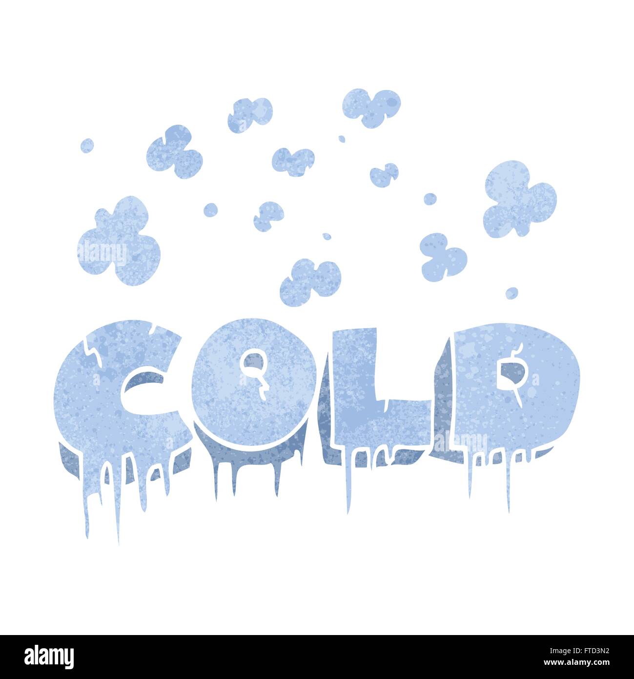 freehand drawn retro cartoon cold text symbol Stock Vector Image & Art ...