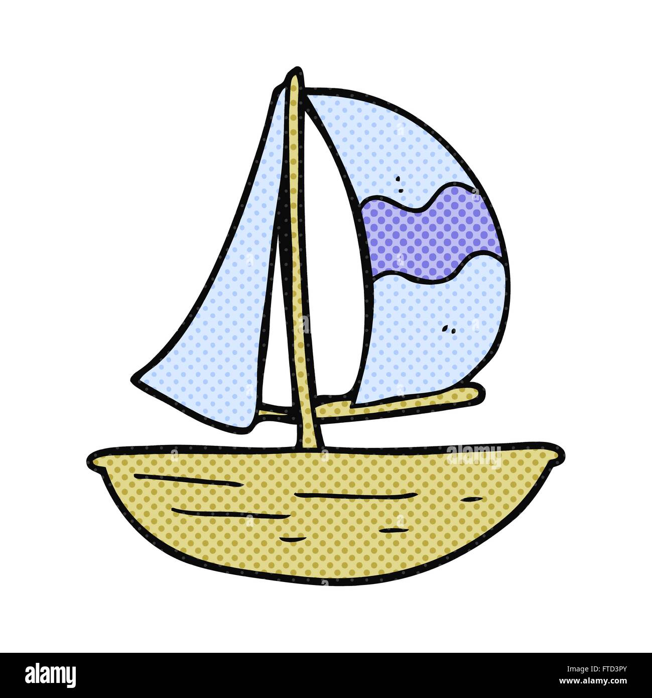 freehand drawn cartoon sail ship Stock Vector Image & Art - Alamy