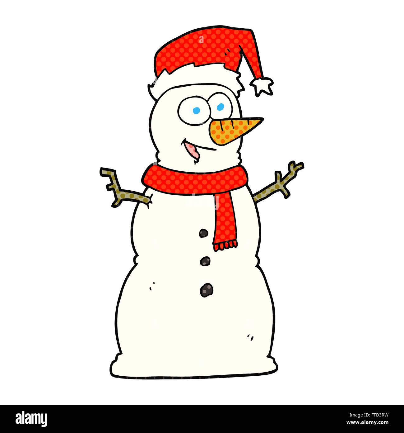 freehand drawn cartoon snowman Stock Vector Image & Art - Alamy