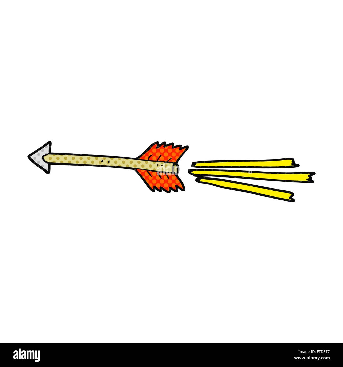 freehand drawn cartoon flying arrow Stock Vector Image & Art - Alamy