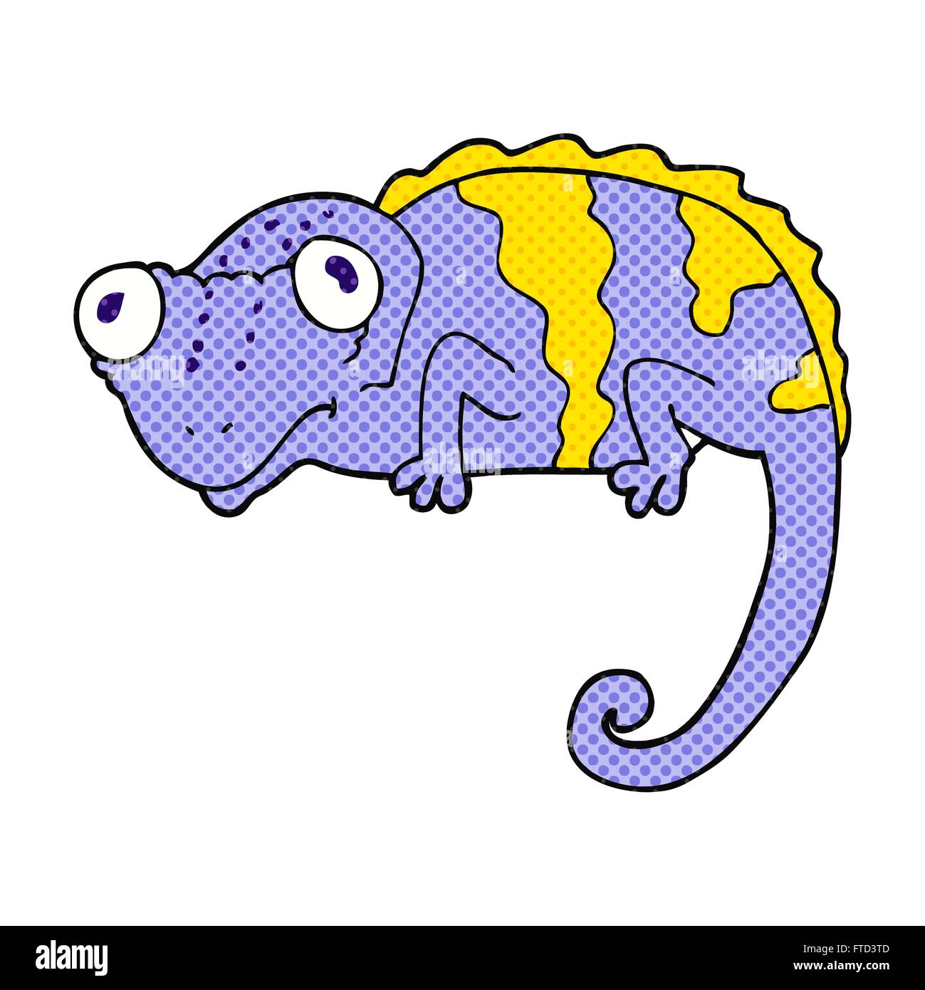 freehand drawn cartoon chameleon Stock Vector Image & Art - Alamy