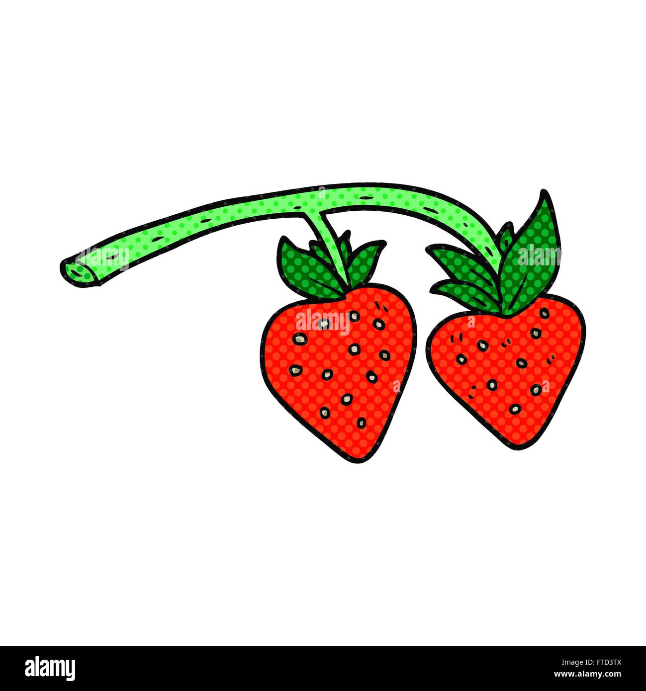 freehand drawn cartoon strawberries Stock Vector Image & Art - Alamy