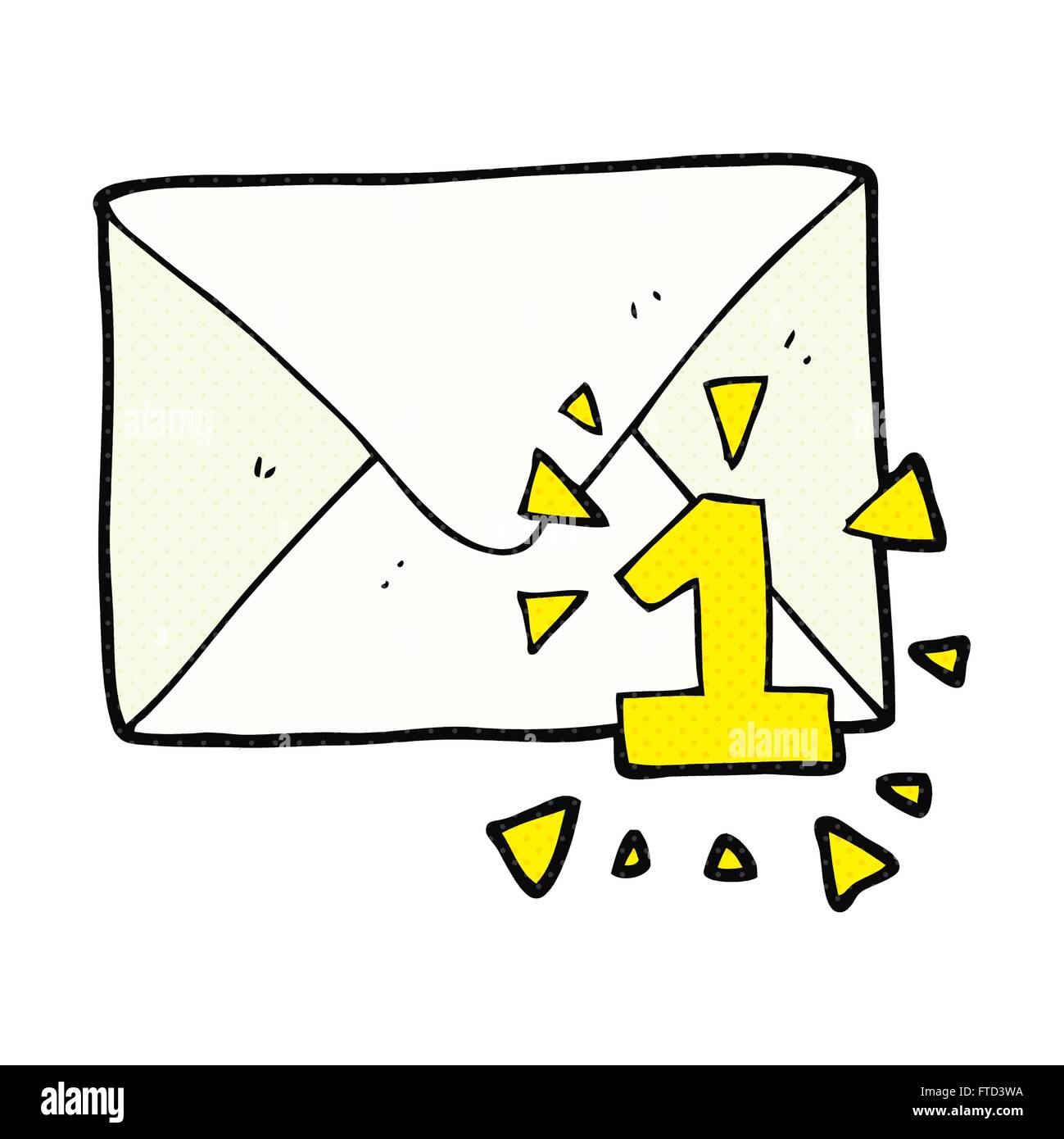 freehand drawn cartoon email message Stock Vector Image & Art - Alamy