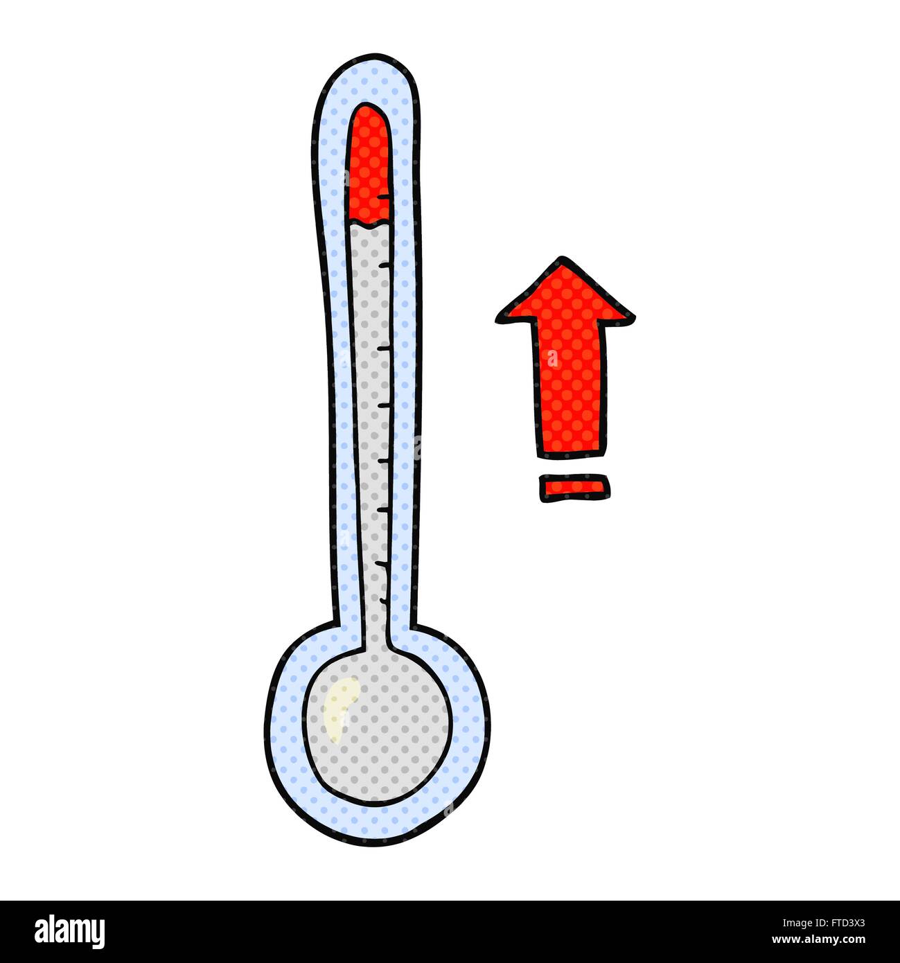 freehand drawn cartoon rising temperature Stock Vector Image & Art - Alamy