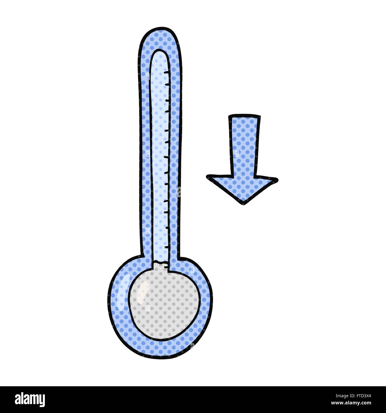 freehand drawn cartoon dropping temperature Stock Vector Image & Art ...