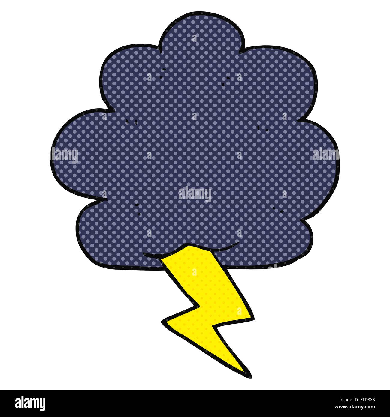 freehand drawn cartoon thundercloud Stock Vector Image & Art - Alamy