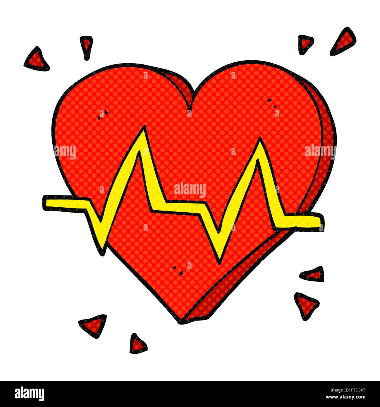 freehand drawn cartoon heart rate Stock Vector Image & Art - Alamy