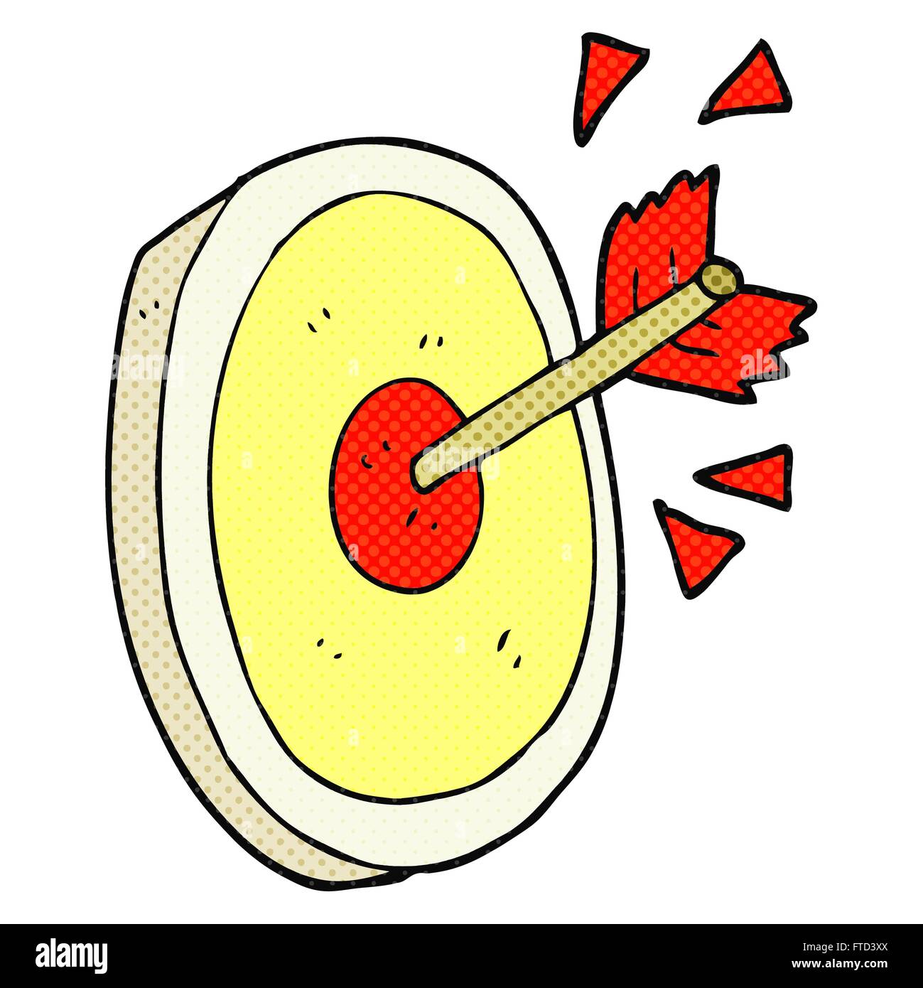 freehand drawn cartoon arrow hitting target Stock Vector Image & Art ...