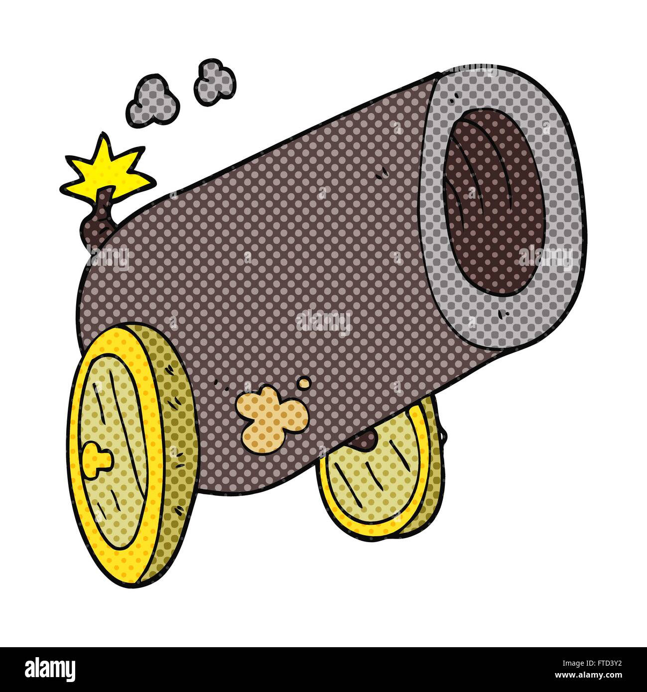freehand drawn cartoon big cannon Stock Vector Image & Art - Alamy